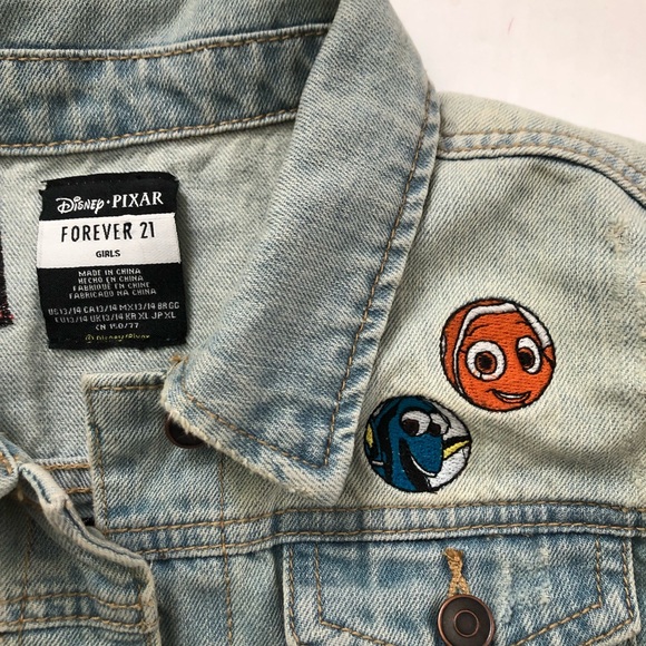 Forever 21 | Jackets & Coats | Rare Forever 2 Finding Dory Denim Jacket ...